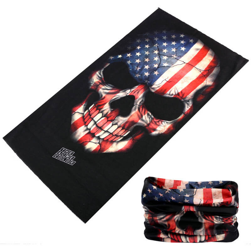 Skull With American Flag Bandana | RoyalBandana™