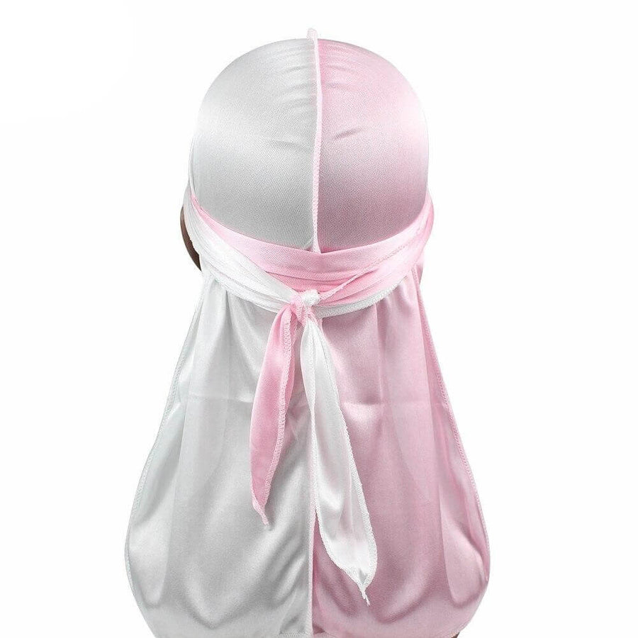 White and Pink Durag | RoyalBandana™